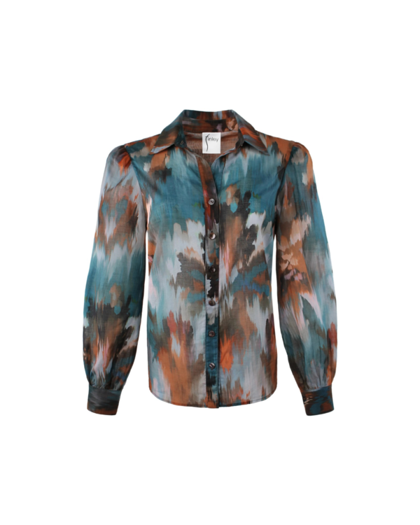 FINLEY Collette Blouse - Teal Multi | Garmentory