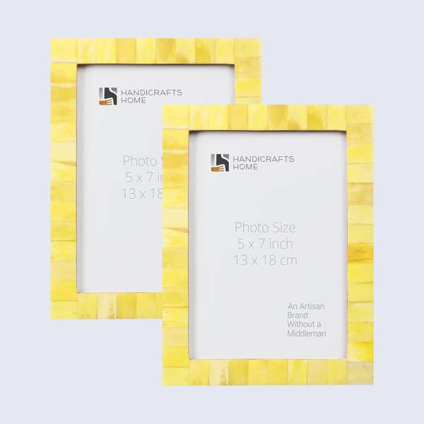Handicrafts Home Classic Pattern Bone Inlay Picture Frames (Pack of 2 ...