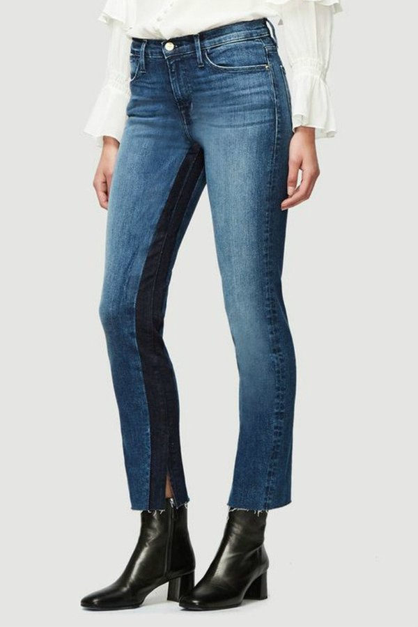 LE HIGH STRAIGHT GUSSET RAW EDGE SPLIT ELAINE | Garmentory