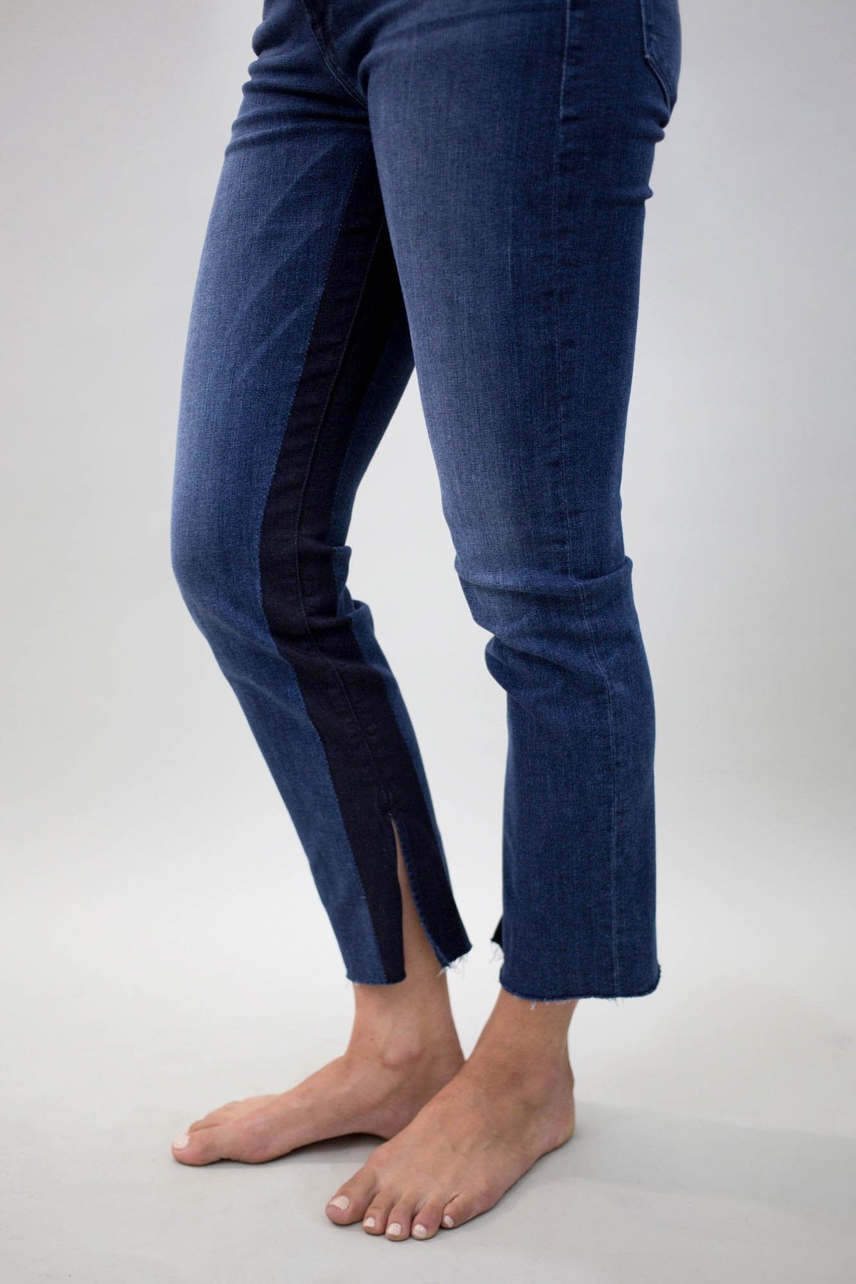 LE HIGH STRAIGHT GUSSET RAW EDGE SPLIT ELAINE | Garmentory