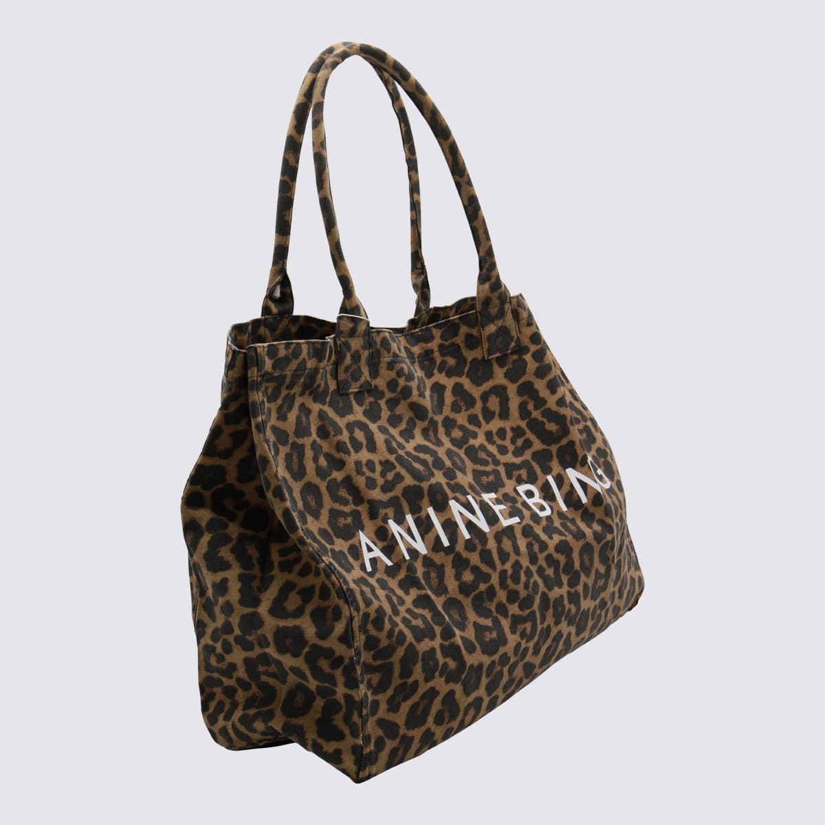 Anine Bing Leopard Cotton Totes - Brown | Garmentory
