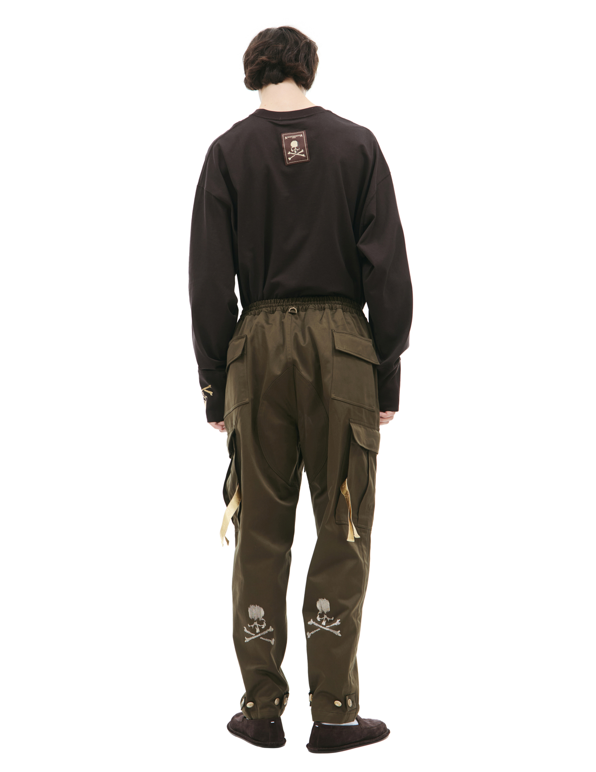 Mastermind World Cargo Trousers with Ribbons on the Pockets - Khaki ...