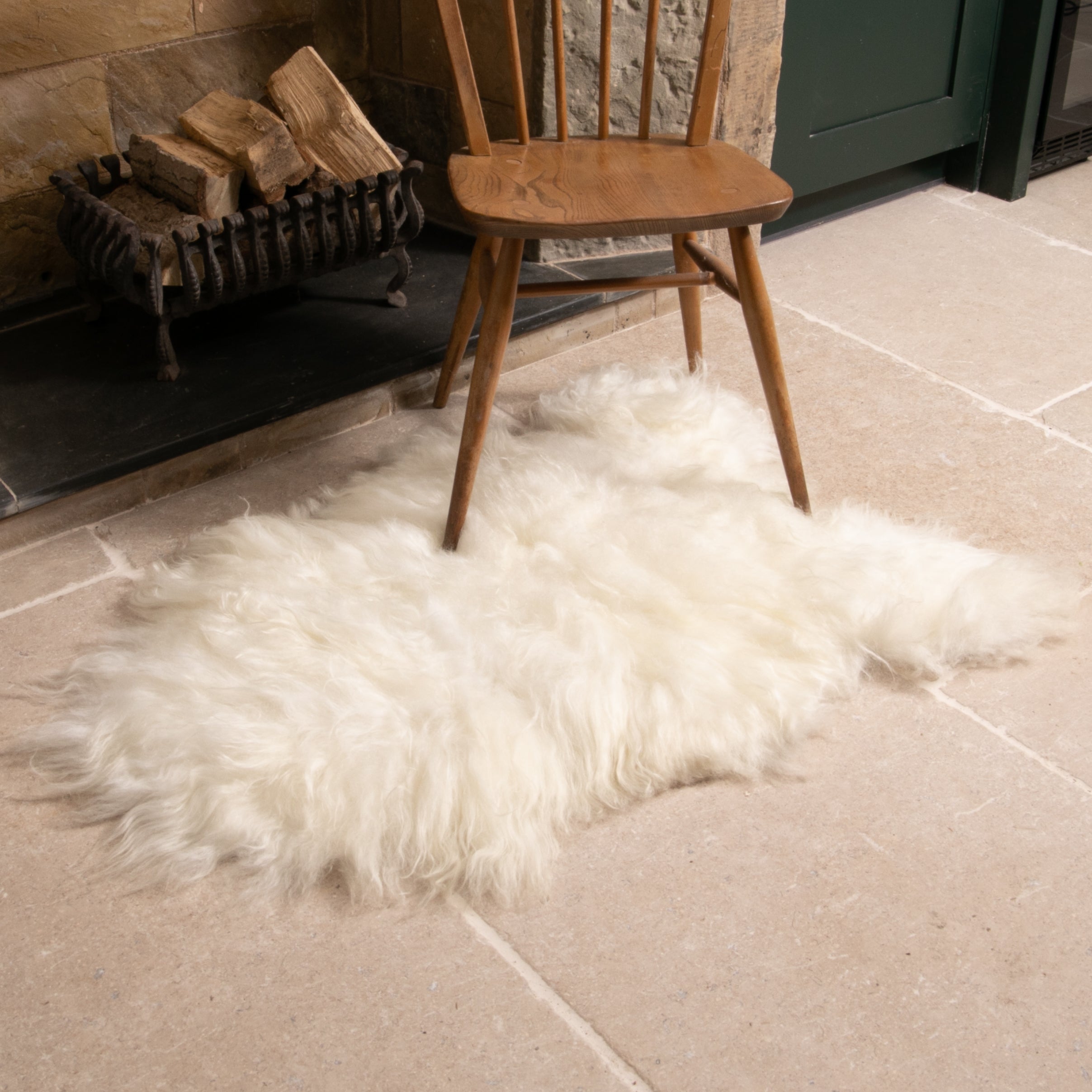 Native Natural Ivory White Icelandic Sheepskin Rug | Garmentory