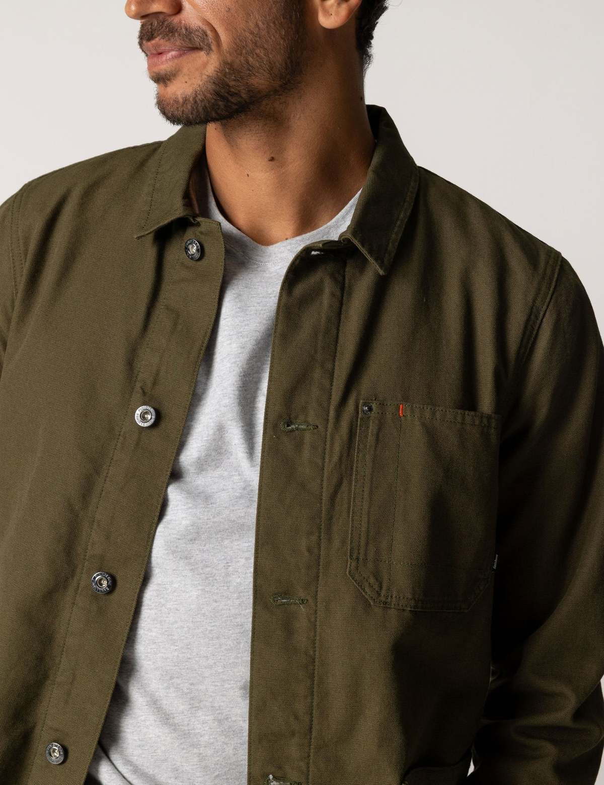 Finisterre Basset Flannel Lined Jacket - Olive Green | Garmentory