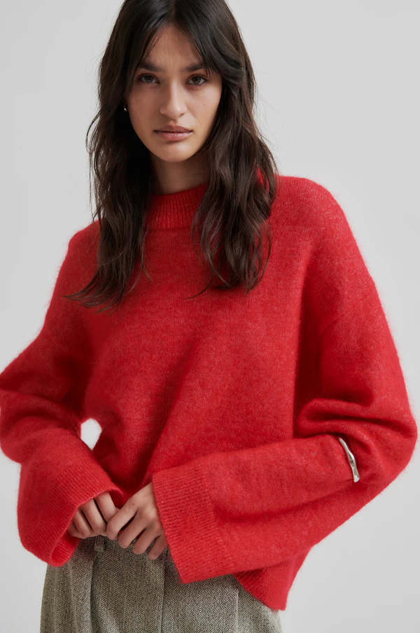 Second Female Brook Knit Drop Shoulder O-Neck Knit | Garmentory