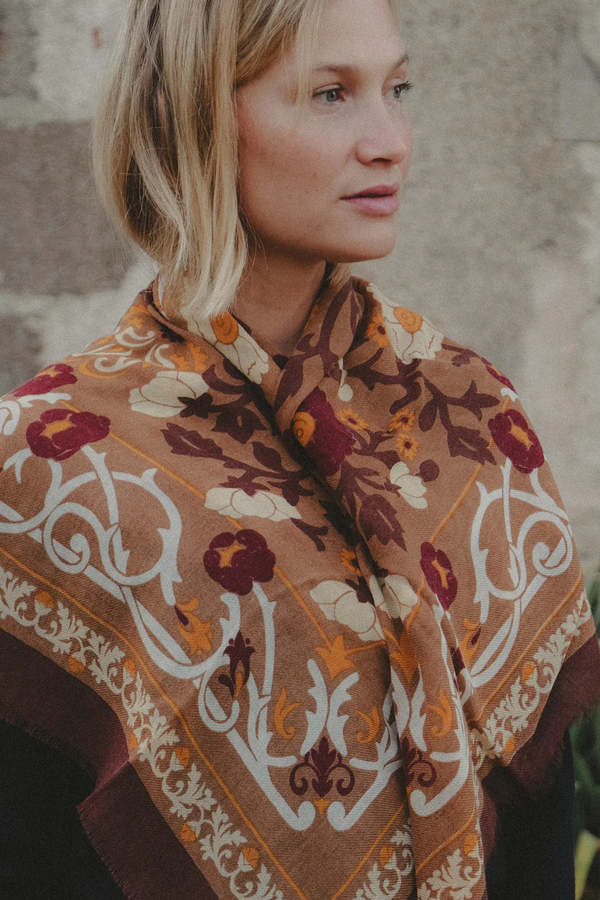 Maison Lecomte Flament Wool Silk Blend Bandana | Garmentory