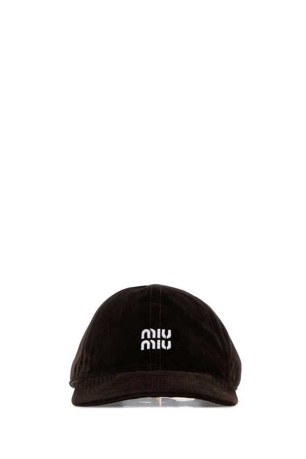 MIU MIU Chocolate Velvet Baseball Cap - Marronebaltico | Garmentory