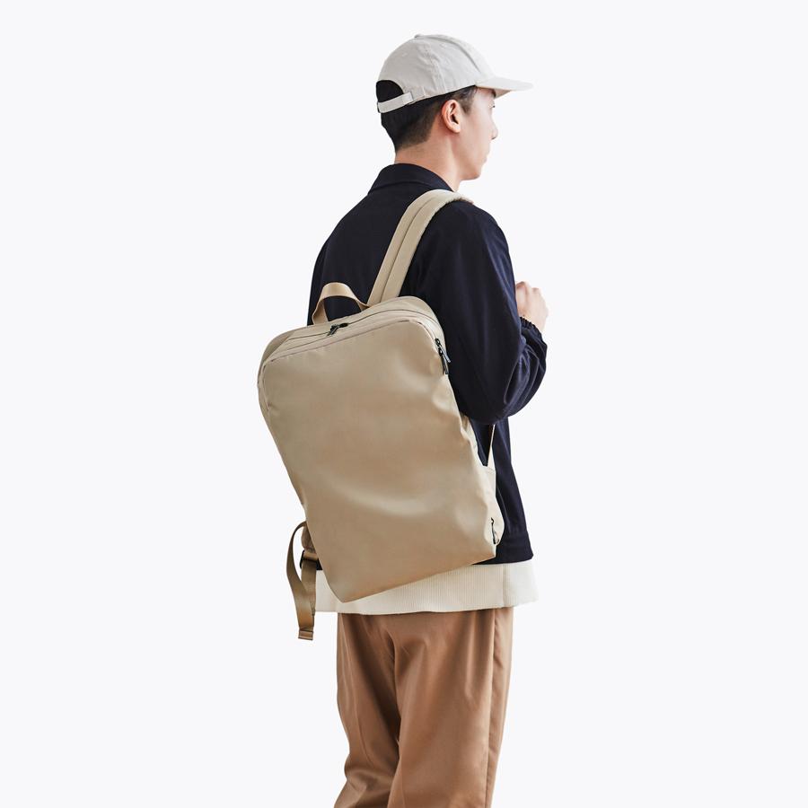 Poketo Simple Backpack - Beige | Garmentory
