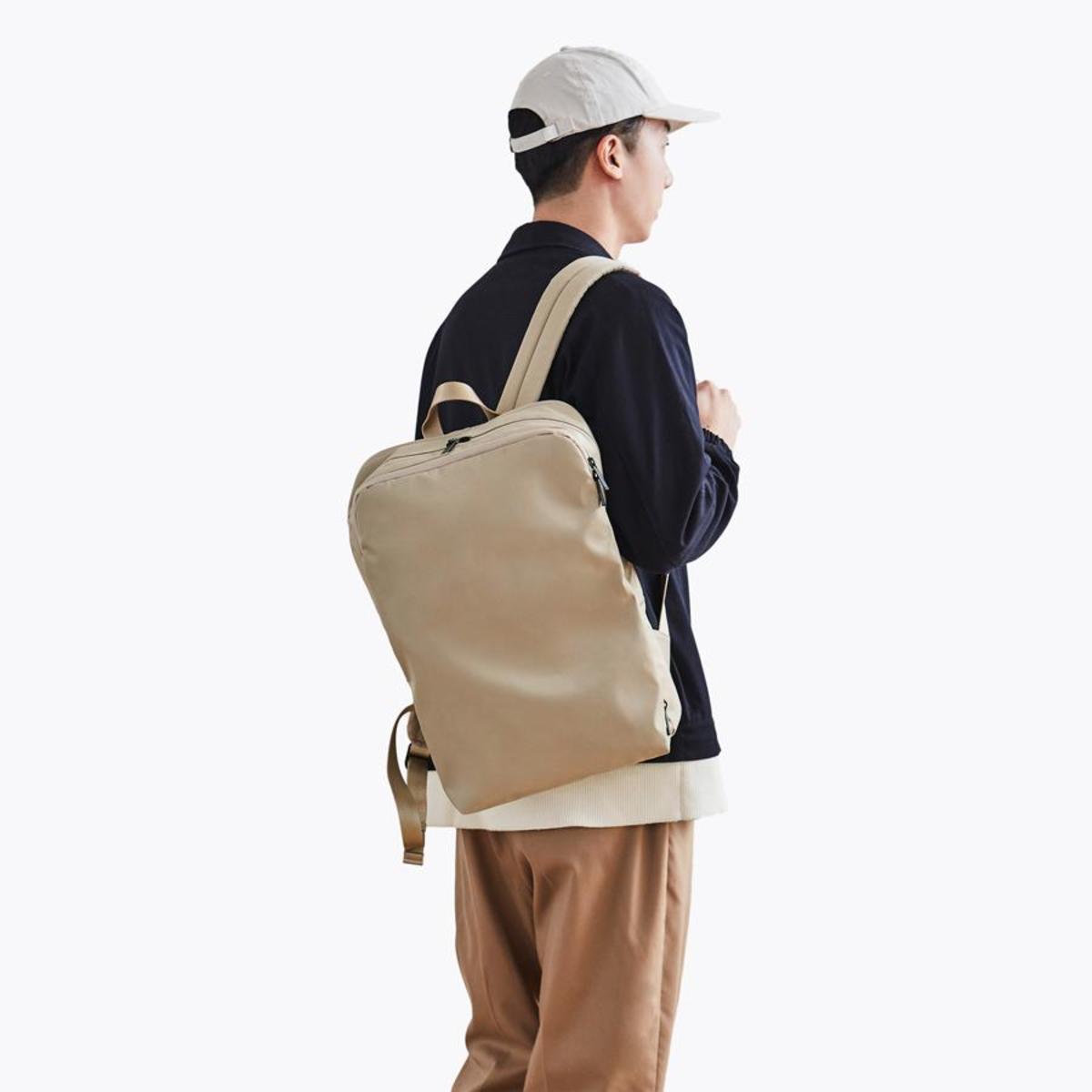 Poketo Simple Backpack - Beige | Garmentory