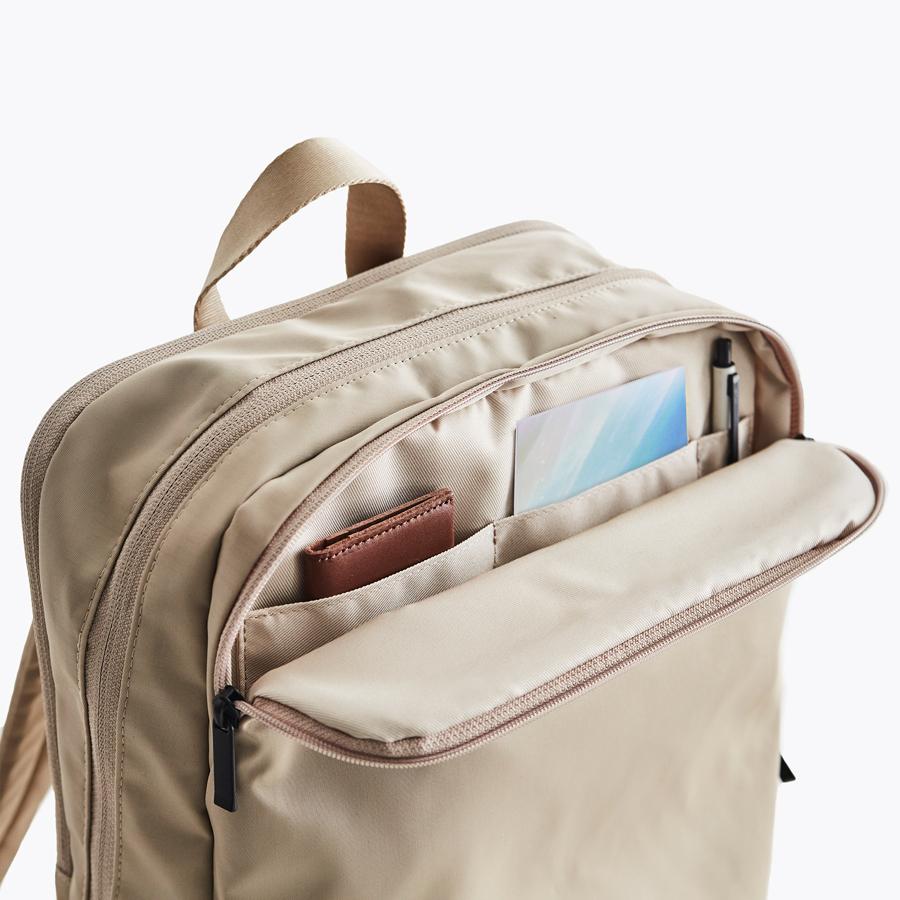 Poketo Simple Backpack - Beige | Garmentory