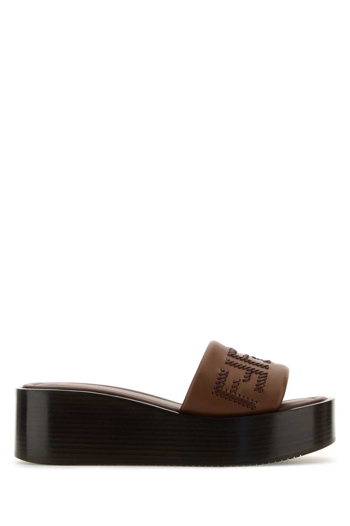 Fendi Sunshine Slippers - Brown | Garmentory