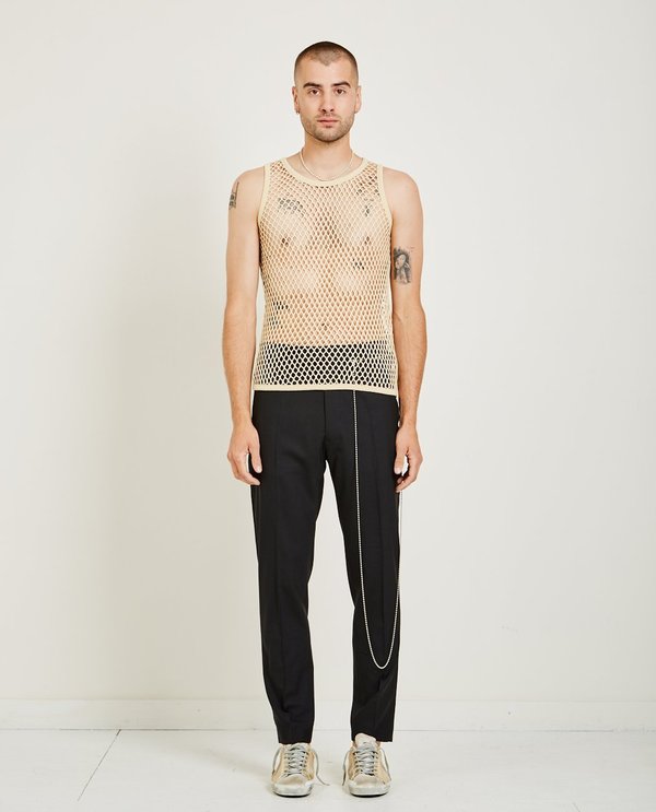 CMMN SWDN NET TANK TOP - BEIGE | Garmentory