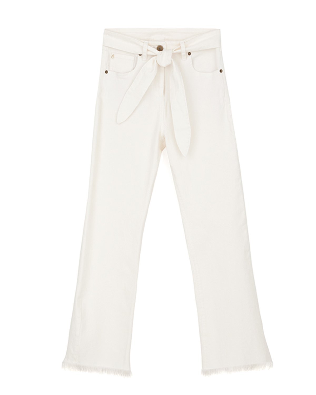 Nanushka PYRAMID Wide leg jeans with pyramid embroidery - White ...