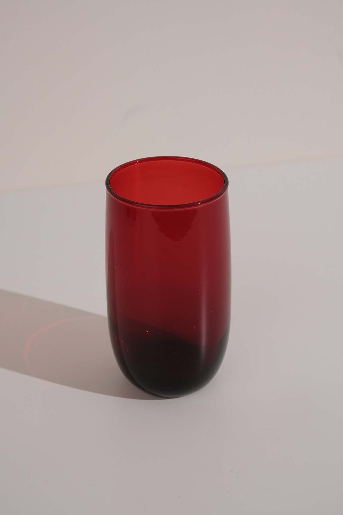 Vintage 70s Mold-Blown Tumbler Glasses - Ruby Red | Garmentory
