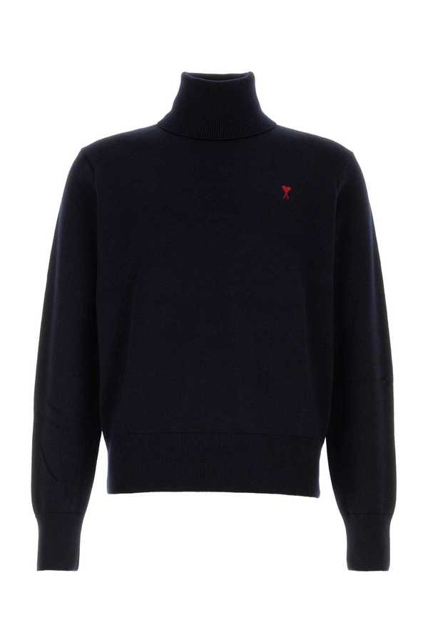 Ami Alexandre Mattiussi Midnight Blue Wool Sweater - Midnight Blue ...