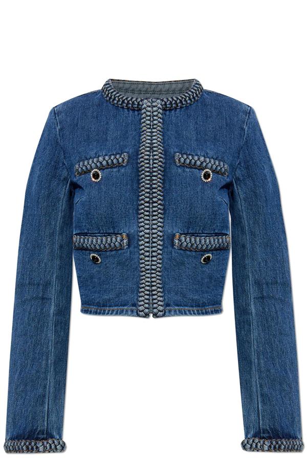 Self-Portrait Denim Jacket - Blue | Garmentory
