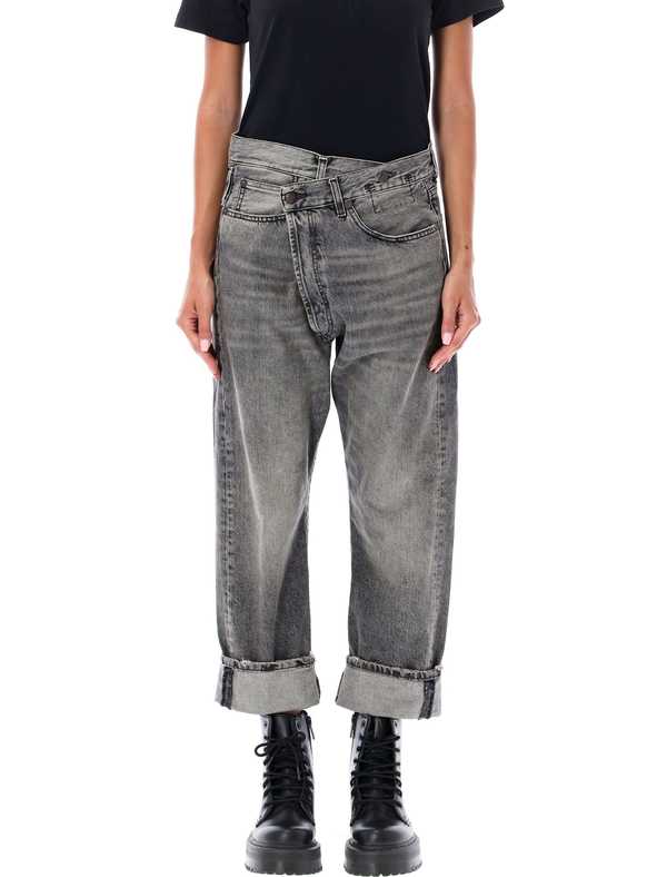 R13 Cross Over Jeans - Leyton Black | Garmentory