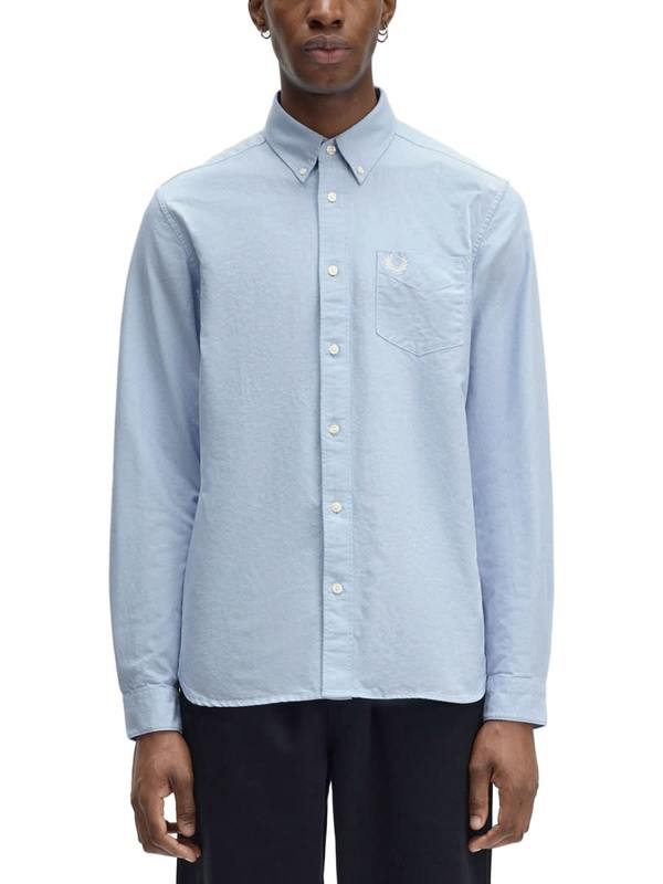Fred Perry Cotton Oxford Shirt - Baby Blue | Garmentory