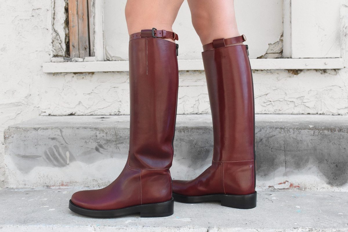 Ann Demeulemeester Tamponata Boot - Lux Bordeaux | Garmentory