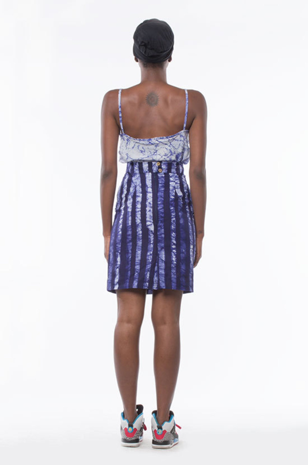 Osei-Duro Graphis Skirt in Navy Stripe | Garmentory