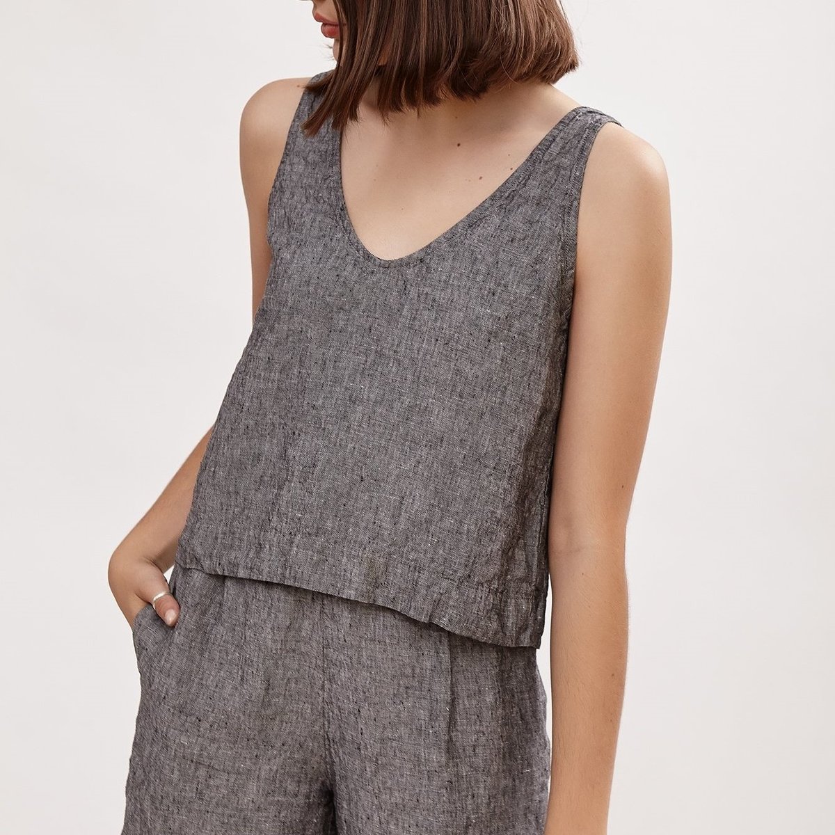 Amanda Moss Pippa Tank - BLACK MIX | Garmentory