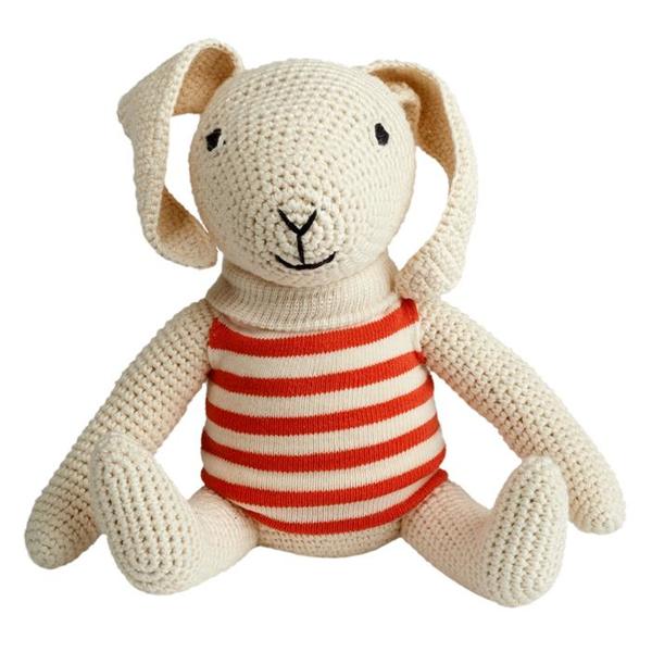 KIDS Anne-Claire Petit Crochet Rosa Rabbit Toy - Mandarin Orange Stripe ...