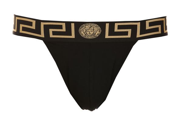 Versace Greca Border Jock Strap - Black | Garmentory