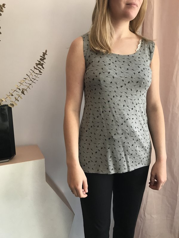 Cherry Bobin Cami Karma Top - Gray | Garmentory