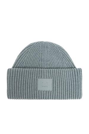 Acne Studios Wool Hat With Logo Hat - Aat Dusty Blue | Garmentory