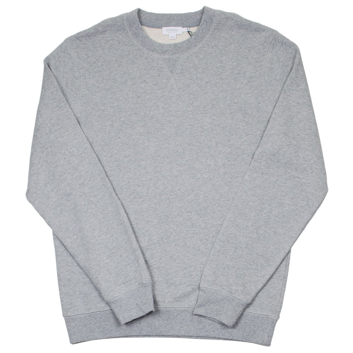 Sunspel Loopback Sweatshirt - Grey Melange | Garmentory