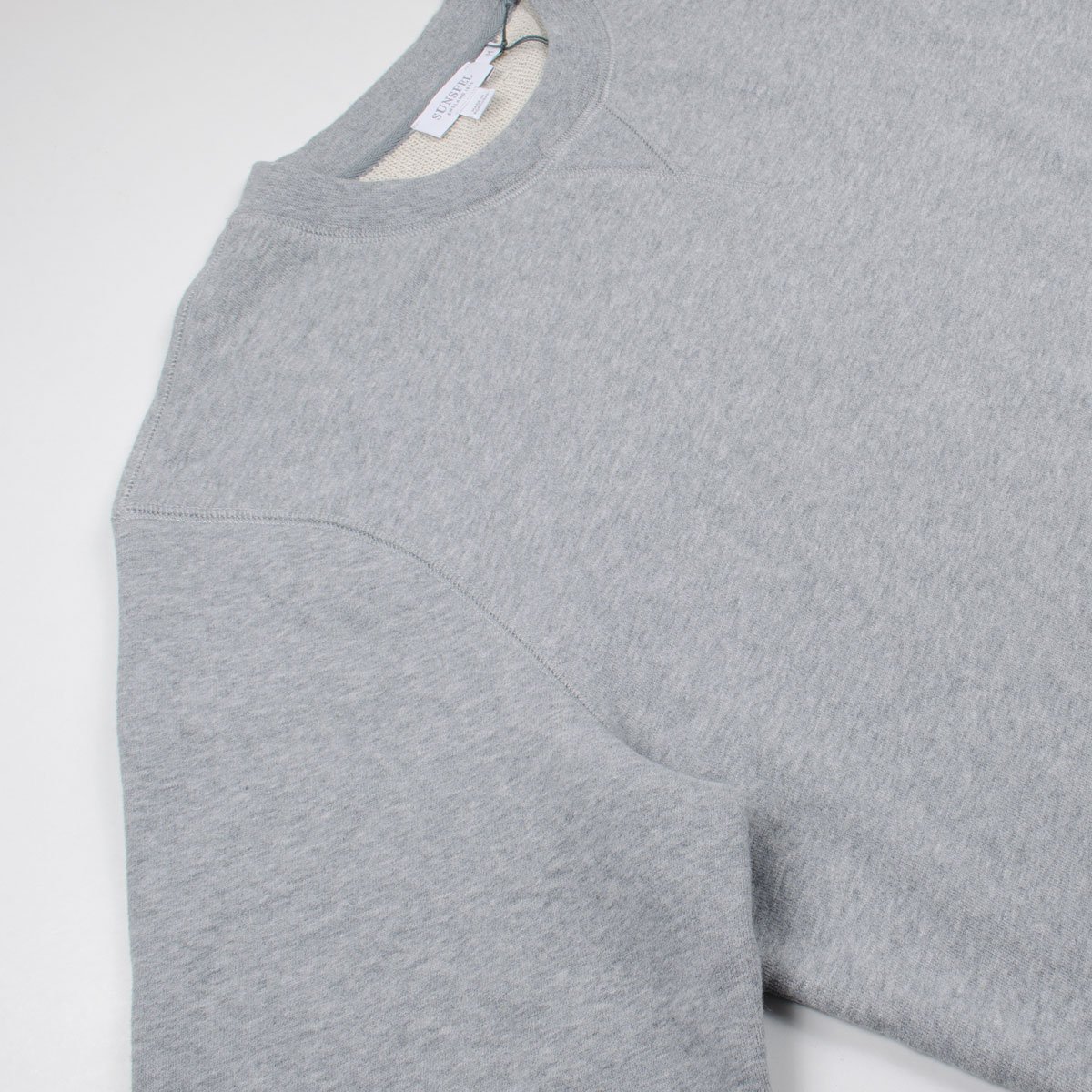 Sunspel Loopback Sweatshirt - Grey Melange | Garmentory