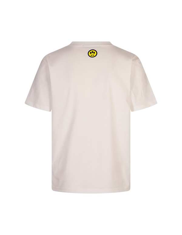 Barrow White T-shirt With Logo And Smile T-Shirt - White | Garmentory