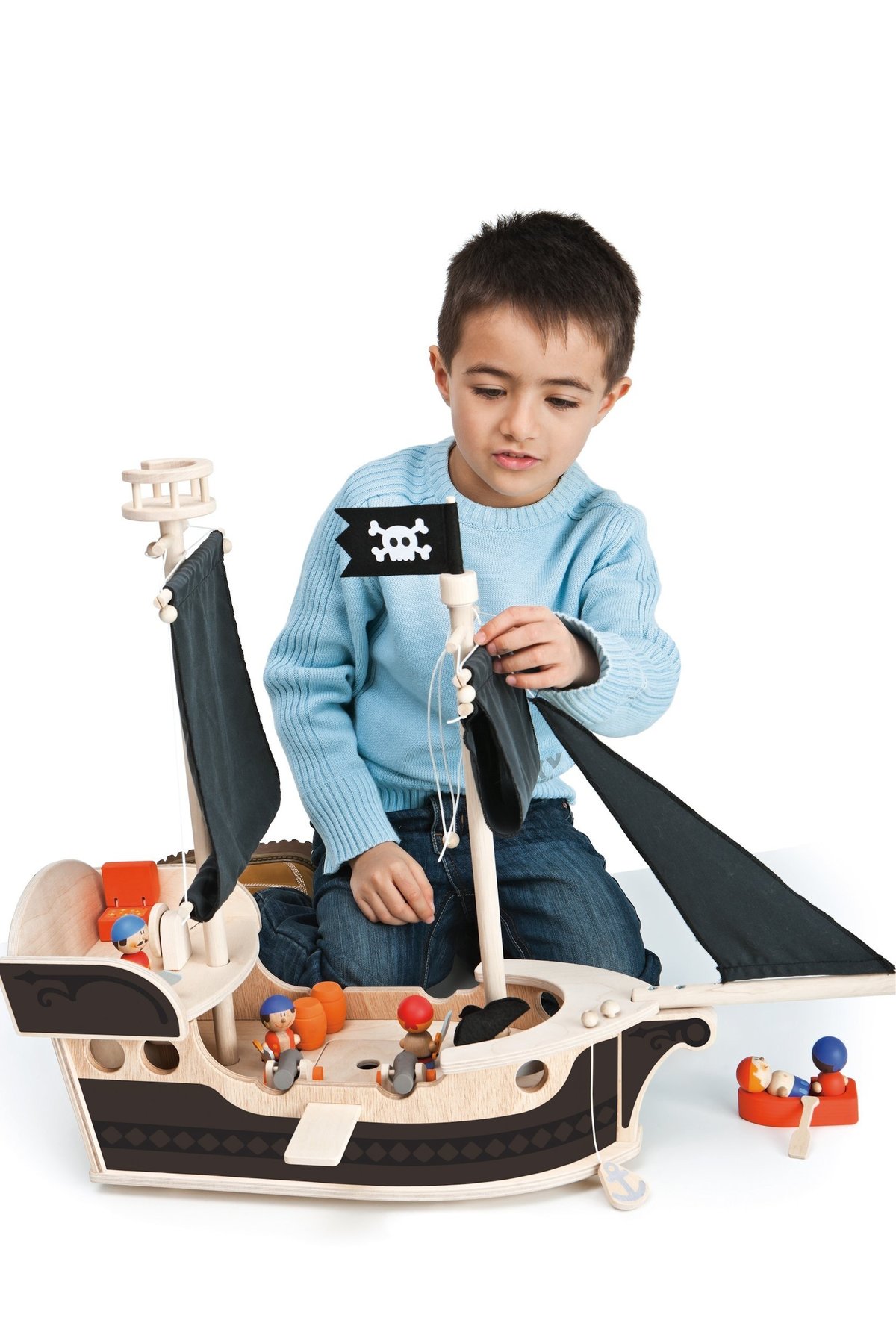Kids Sevi Large Wooden Pirate Ship Toy | Garmentory