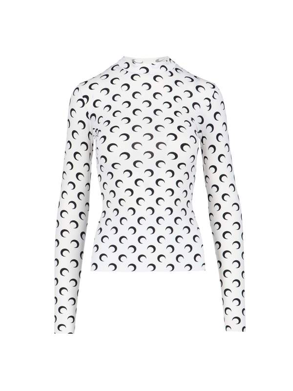MARINE SERRE Moon Top - White | Garmentory