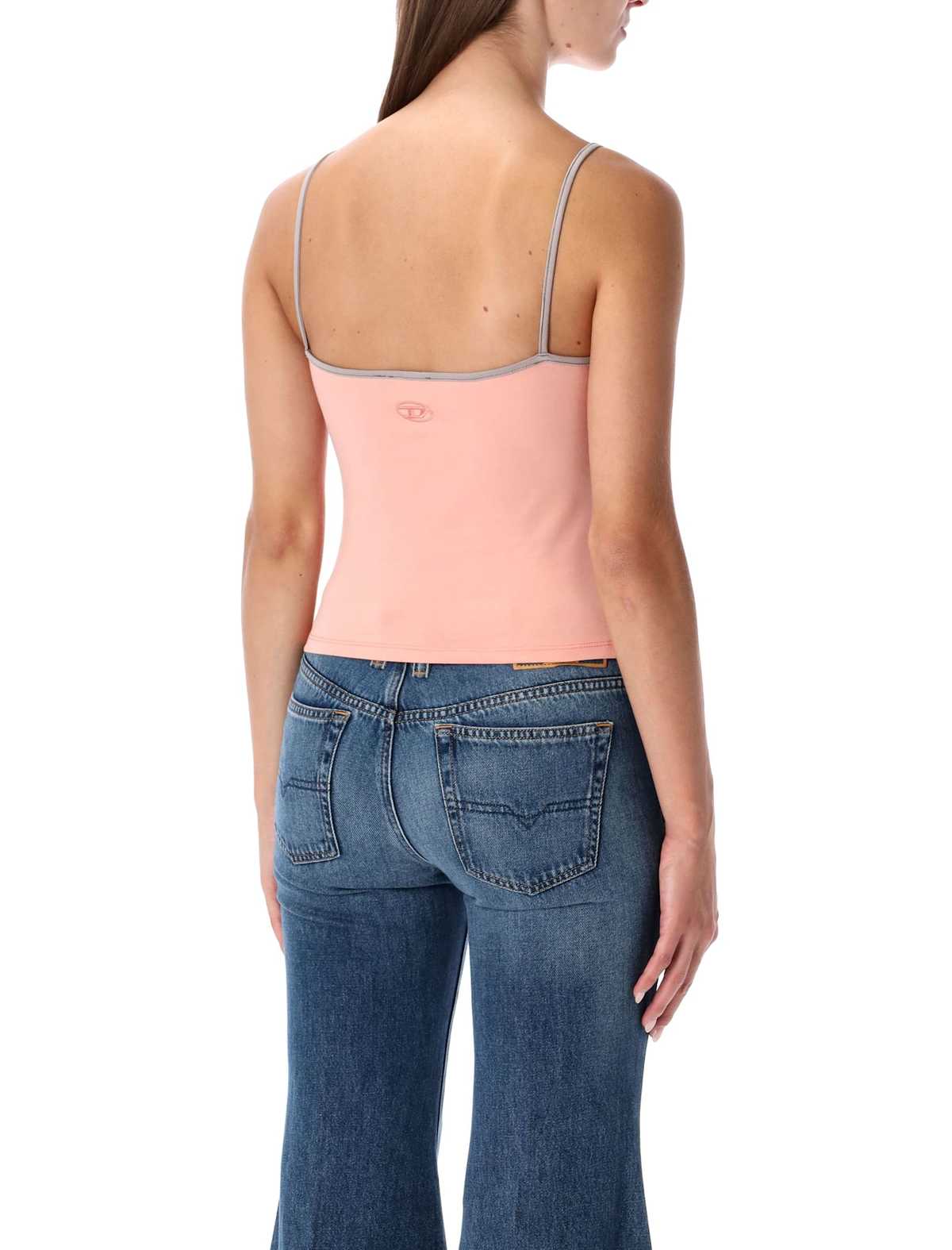 DIESEL T-top R2 Cats Pink Cotton Jersey Tank Top - Rose | Garmentory