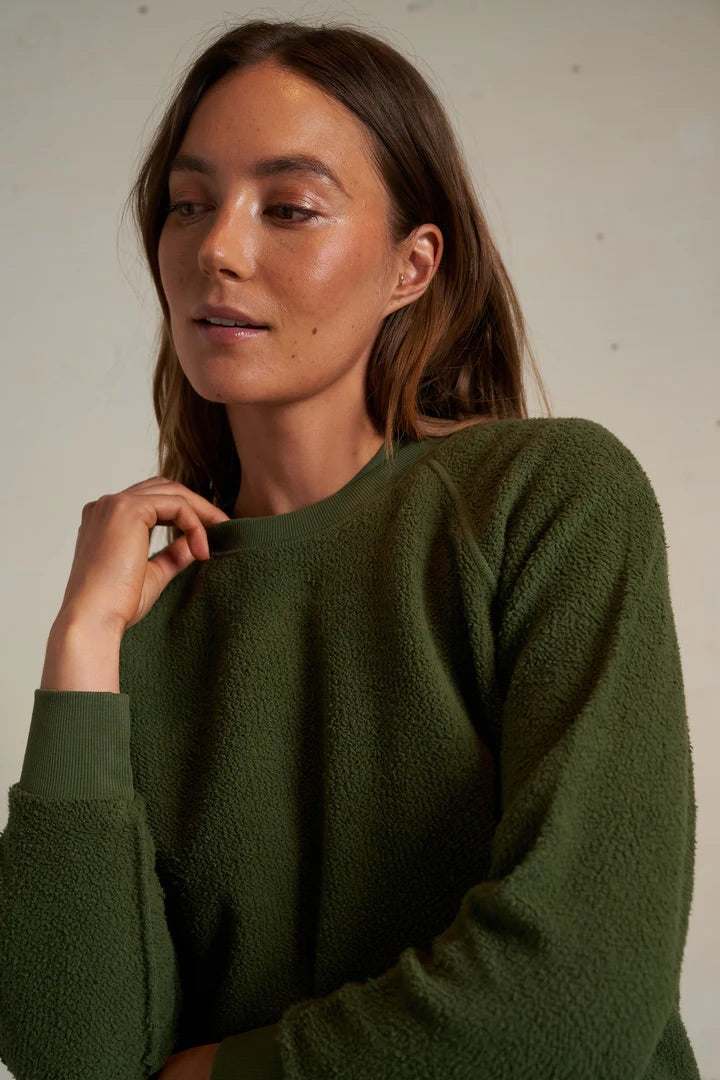 Perfect White Tee Ziggy Reverse Fleece Shrunken Crew | Garmentory