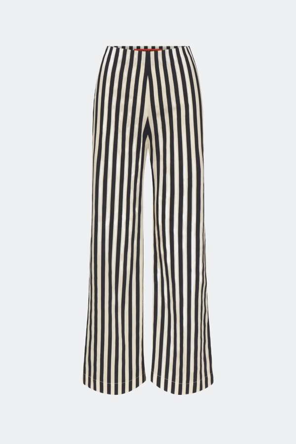 Simon Miller Pia Poplin Pants - Black-White | Garmentory