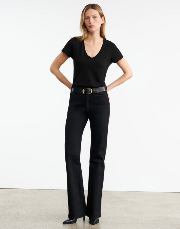 Nili Lotan Celia Jean Mid-Rise Stretch Flare Denim Jeans | Garmentory