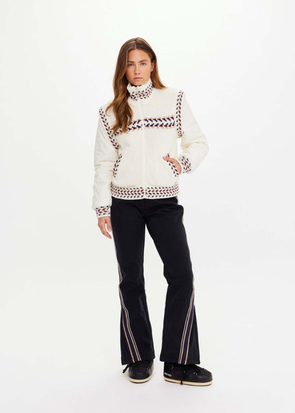 The Upside Swiss Dhemi Knit Jacket - Creme | Garmentory
