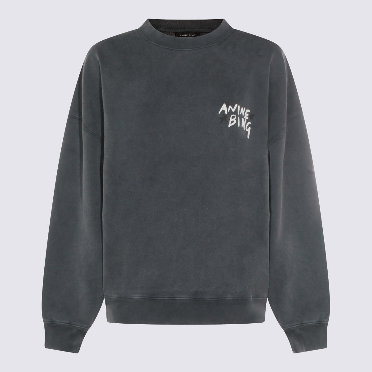 Anine Bing Miles Sweatshirt - Washed Black | Garmentory