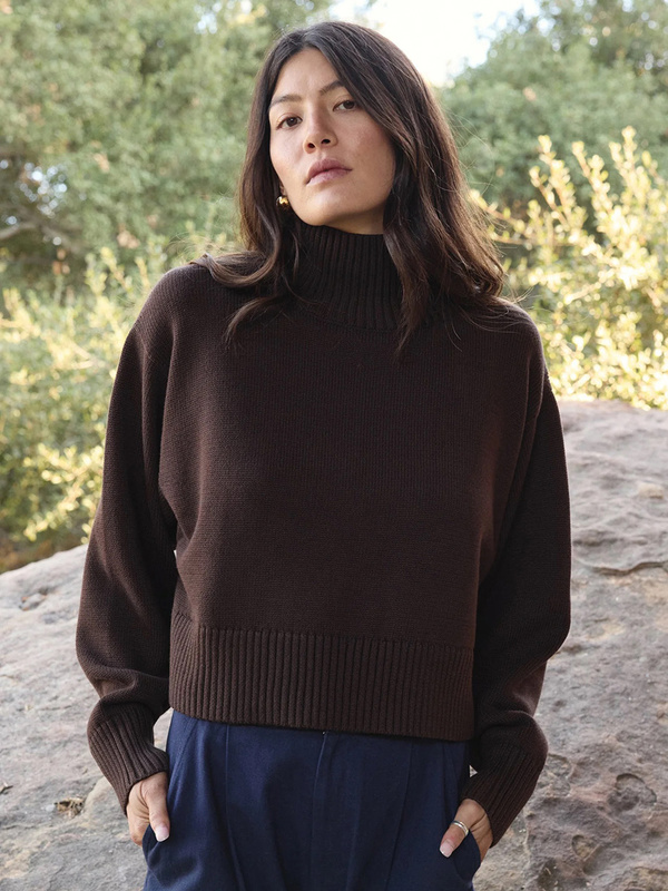 First Rite Organic Cotton Crop Turtleneck | Garmentory