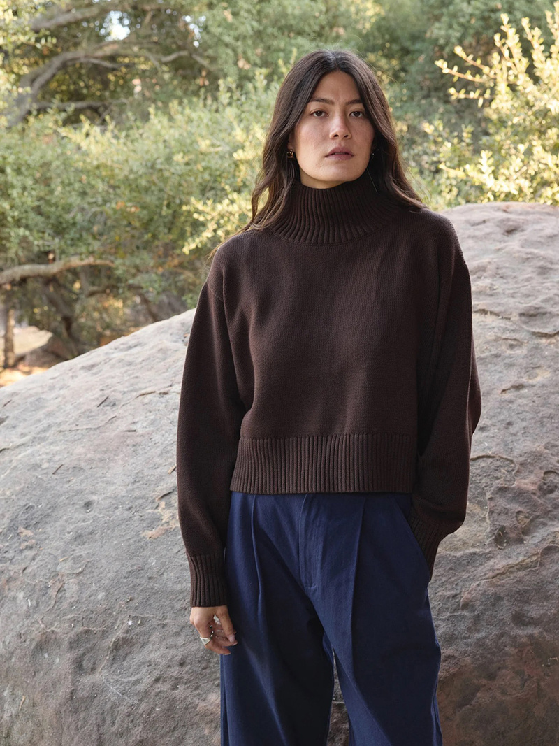 First Rite Organic Cotton Crop Turtleneck | Garmentory