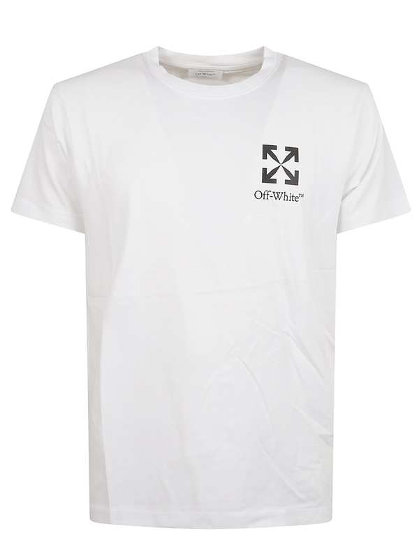 Off-White Small Arrow Slim Logo Tee - White - Black | Garmentory