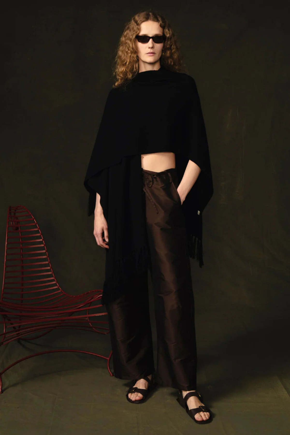 Chan Luu Wool Cashmere Knit Cape | Garmentory