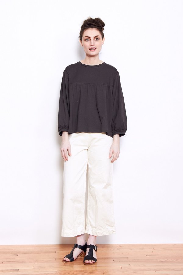 Persons Marla Cotton Yoke Shirt - Slate | Garmentory