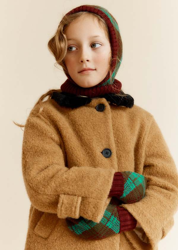 KIDS Caramel Everest Children's Wool Boucle Coat | Garmentory