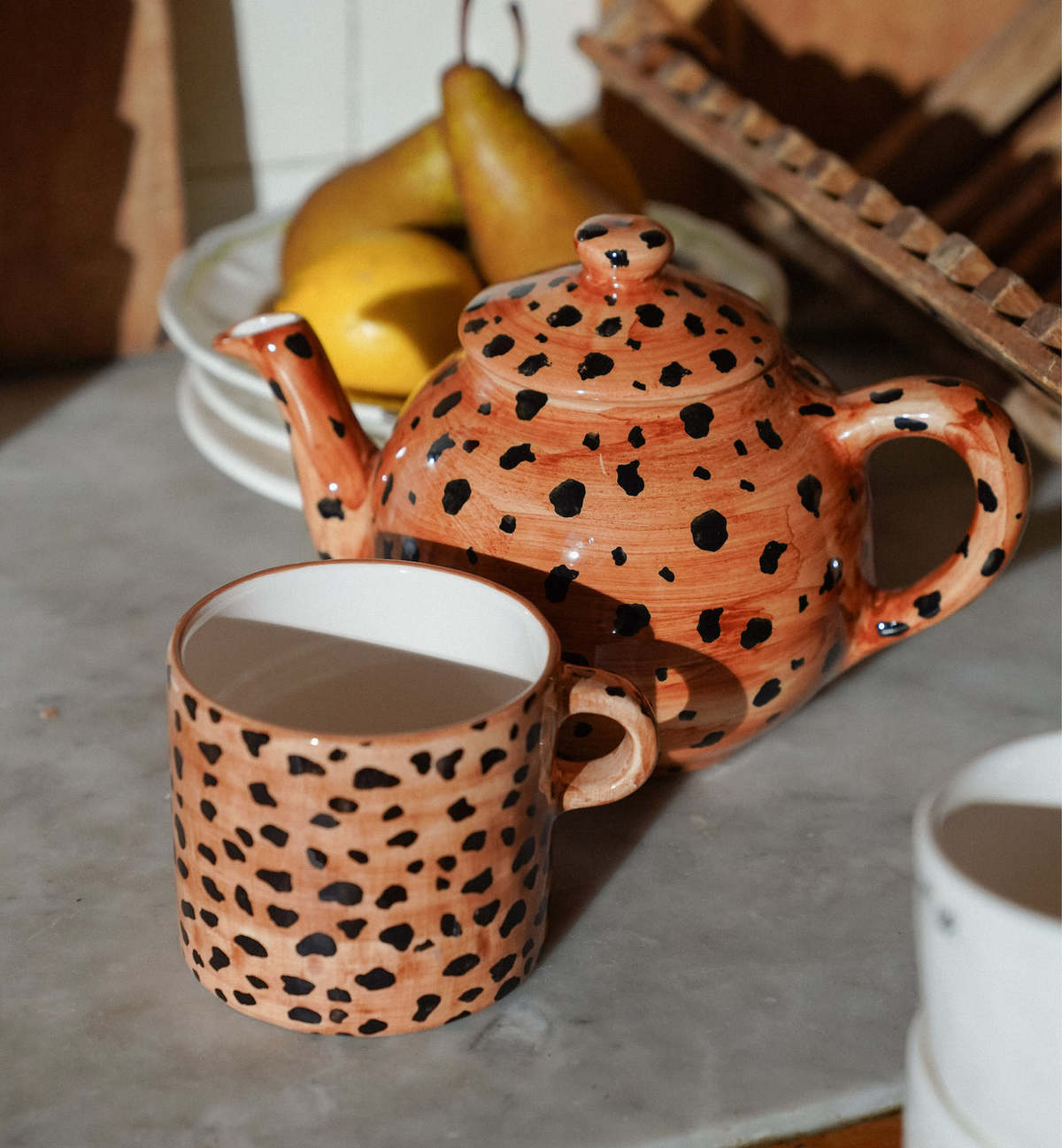 Anna + Nina Leopard Tea Mug Set Of 2 | Garmentory