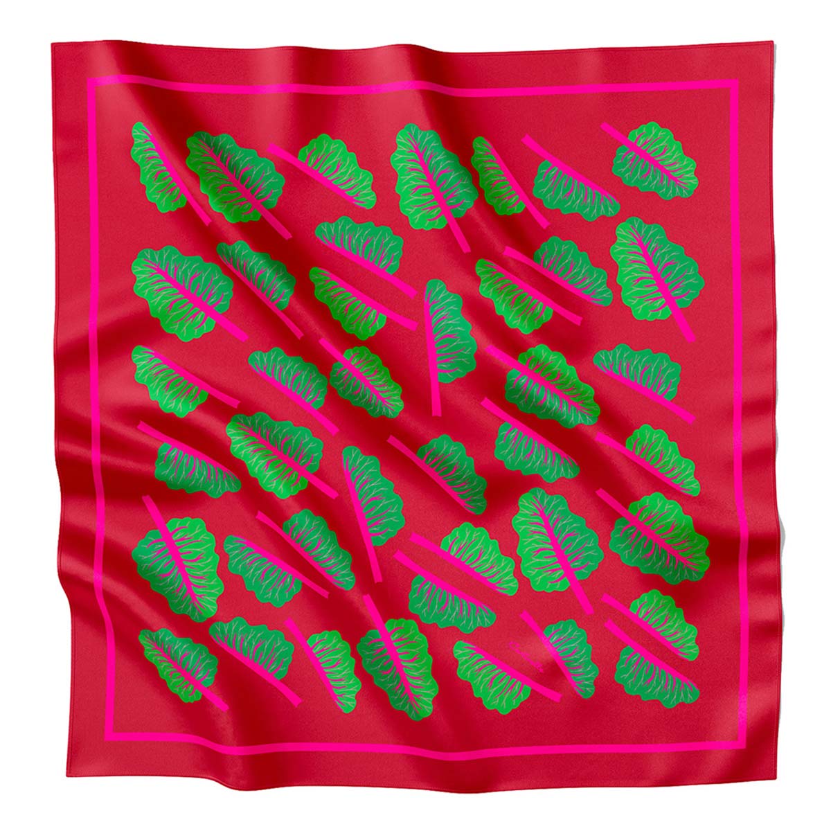 Centinelle Glowing Chard Silk Medium Square Scarf | Garmentory