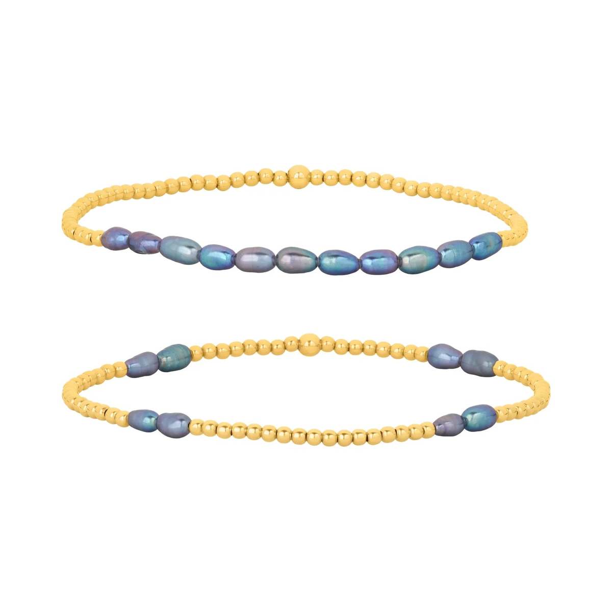 Karen Lazar Design Ember Pearl Stack Bracelet - Black Peacock | Garmentory