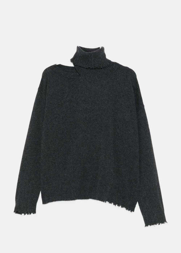 Uma Wang High Neck Top - Dark Grey | Garmentory